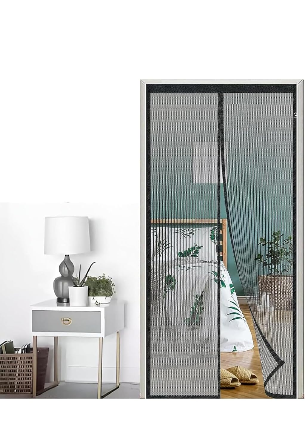 Magnetic Mosquito Screen Door Net Curtain with Magnets Reinforced ...