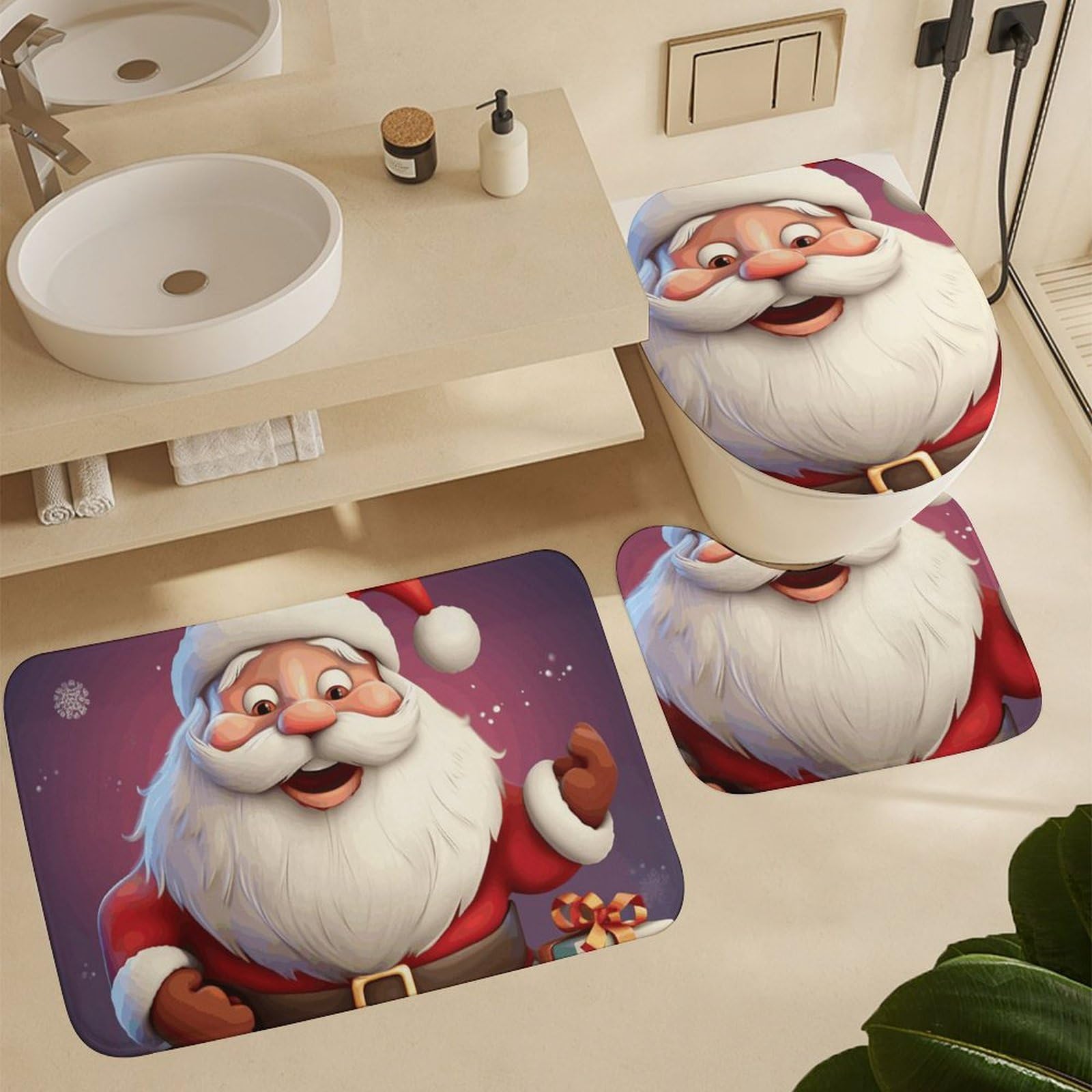 Santa Claus Bathroom Set Buy Farmhouse Christmas Bathroom Decor Set At