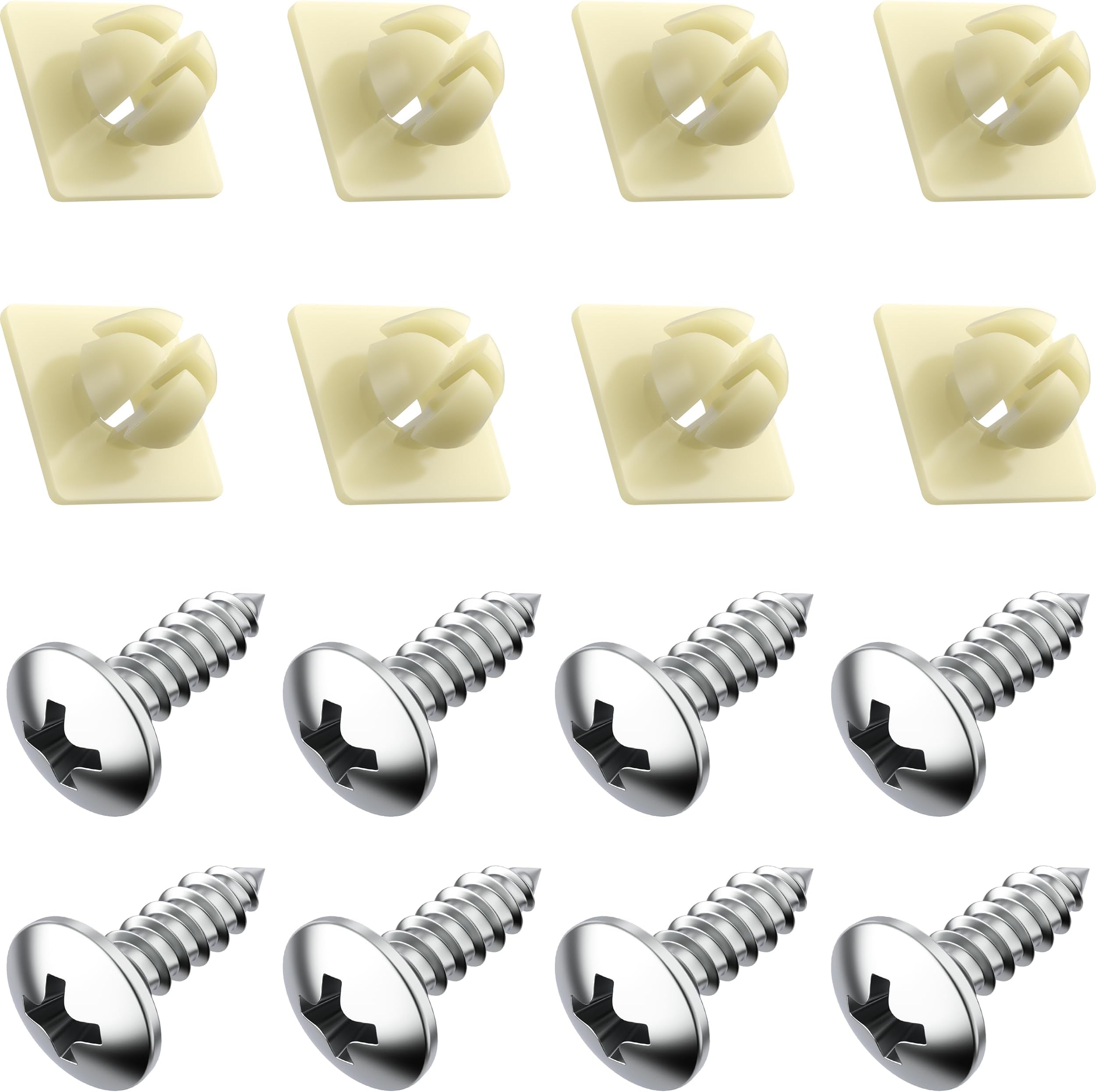 Amazon.com: License Plate Screw Kit - Black, OEM Style Fasteners with ...