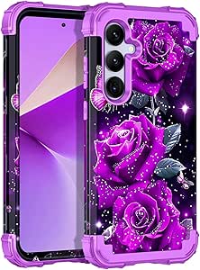 Amazon.com: Miqala for Galaxy S24 Plus 5G Case,Glow in The Dark Three Layer Heavy Duty ...