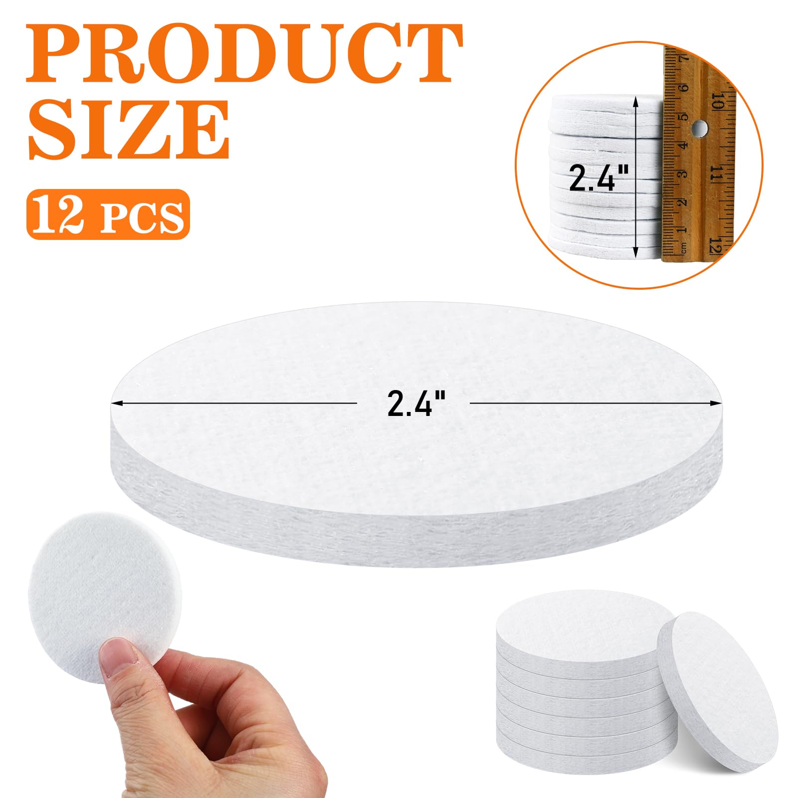 Snapklik.com : 12 Pcs Microwave Kiln Papers 2.4" Ceramic Wool Wick ...