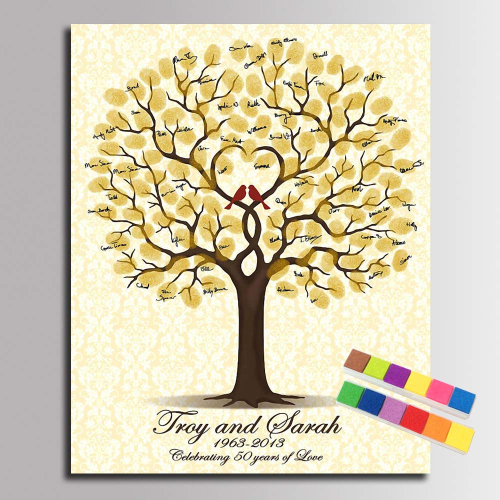 Wedding Guest Thumbprint Tree Wedding Tree Thumbprint Fingerprint