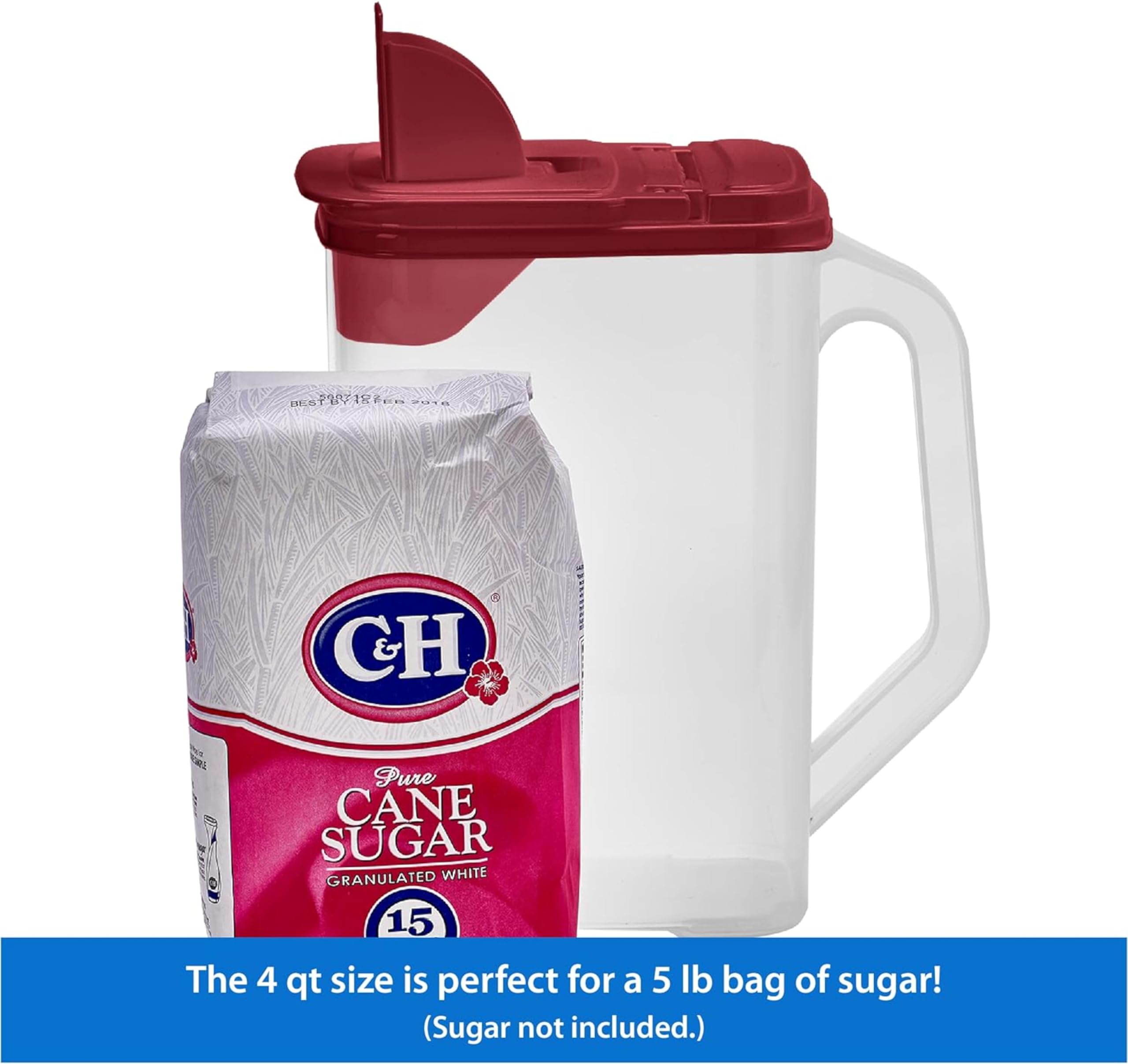 Snapklik.com : Buddeez Flour And Sugar Container - 4 Quart All Purpose ...