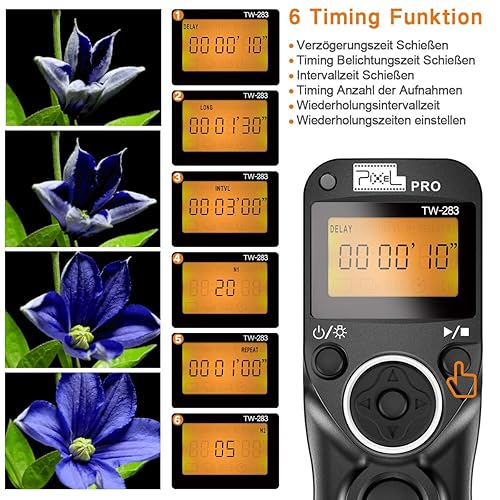 Snapklik.com : Pixel TW-283/N3 LCD Wireless Shutter Release Timer Remote Control For Canon 7D Series
