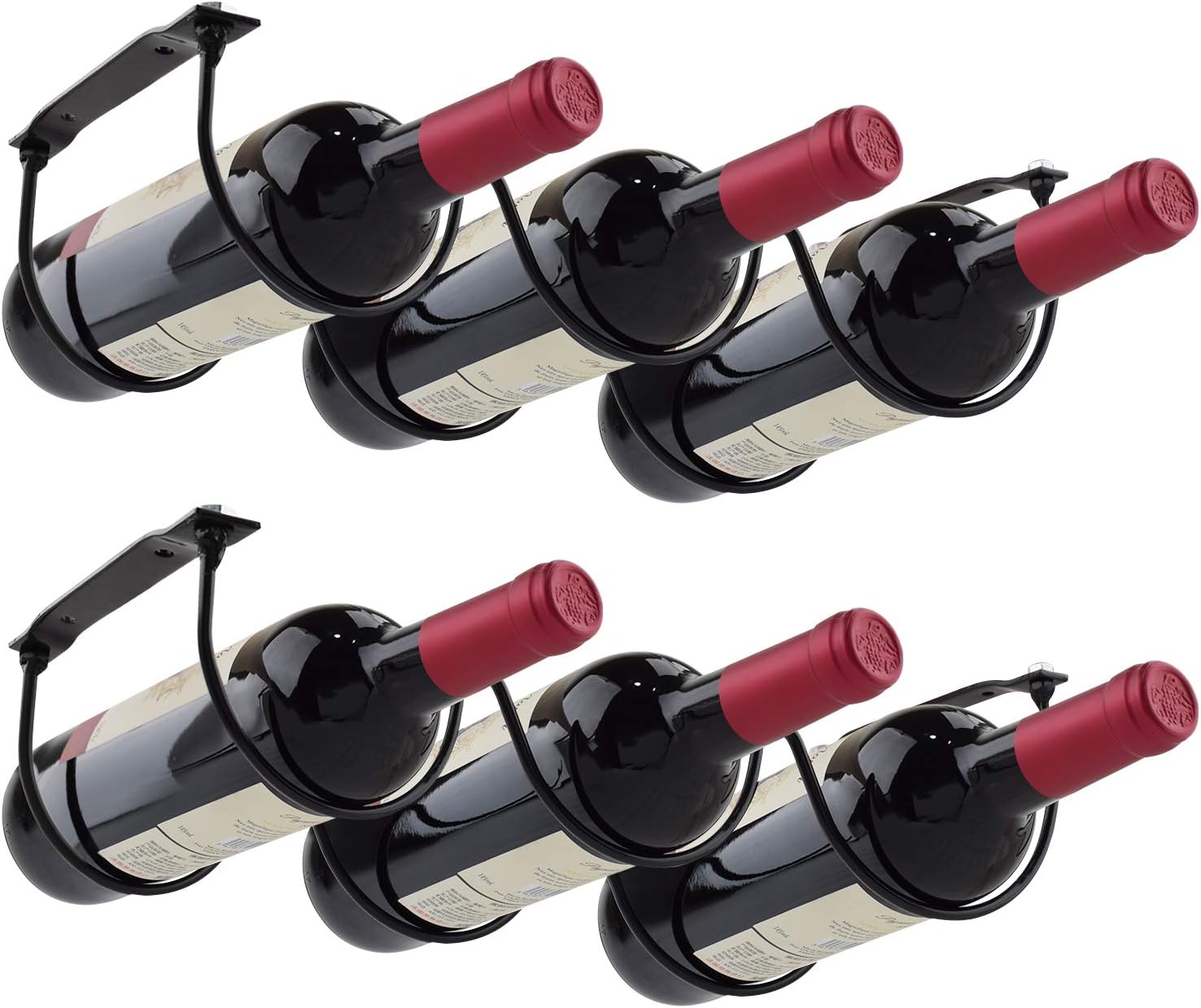 Amazon.com: MOCOUM 2 Pack Under Counter Wine Racks, Wine Bottle Holder ...