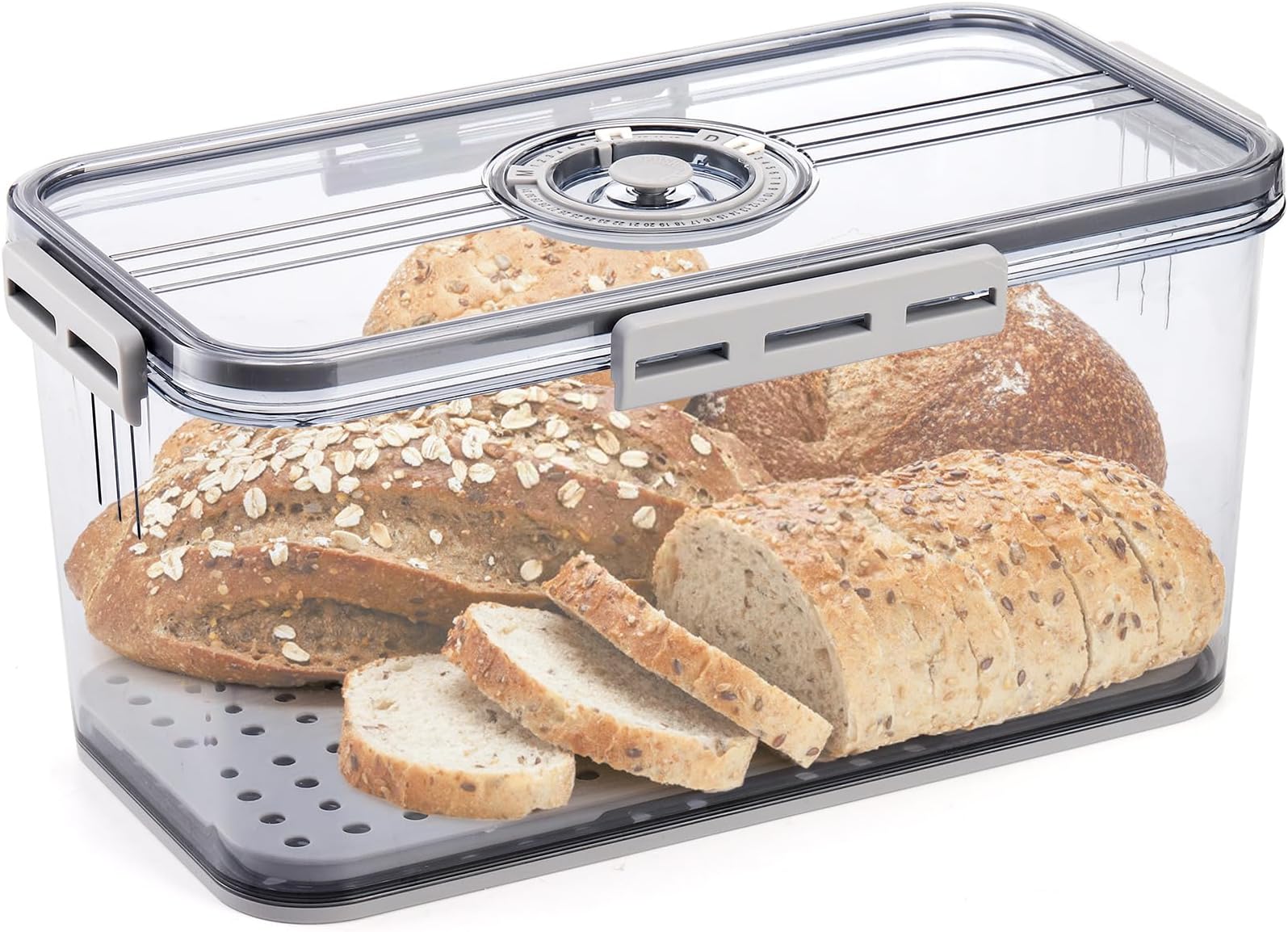 Amazon.com: AIEVE Bread Box for Kitchen Countertop,Time Recording Bread ...