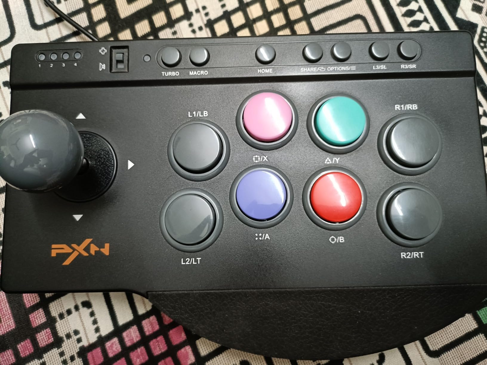 PXN Arcade Fight Stick,USB Wired PC Street Game Fighting Joystick Game ...