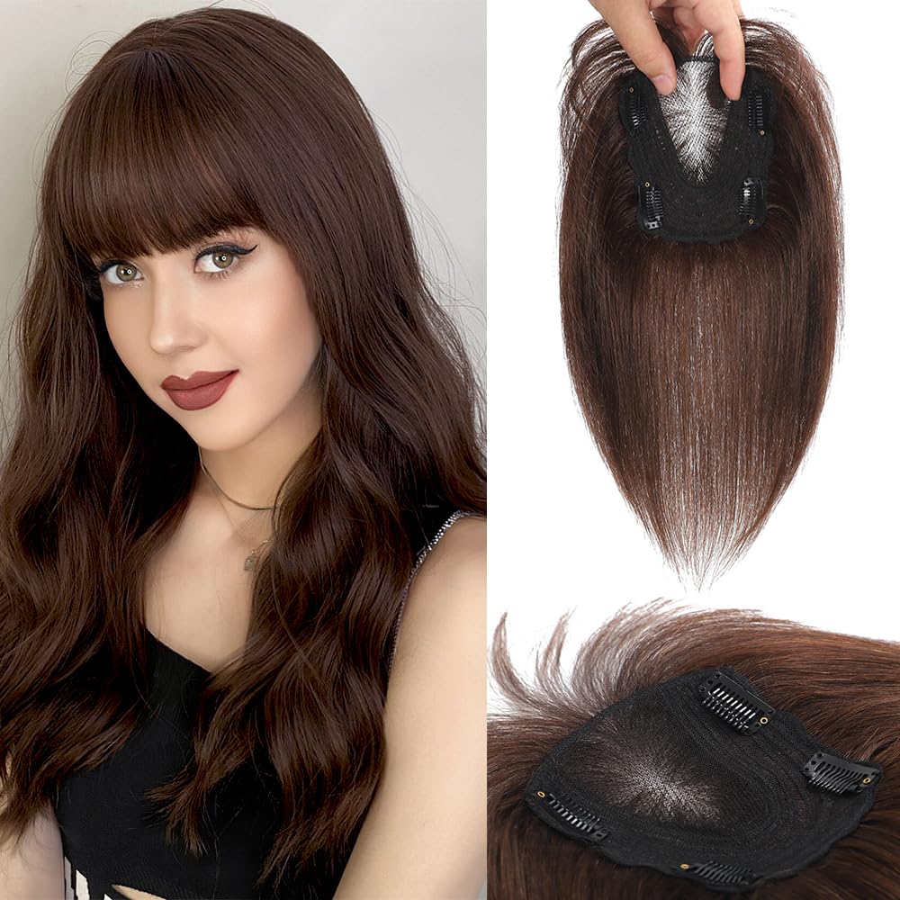 Amazon.com : HVVZOY Hair Toppers for Women Real Human Hair, 360° 3D Real Human Hair Toppers for ...