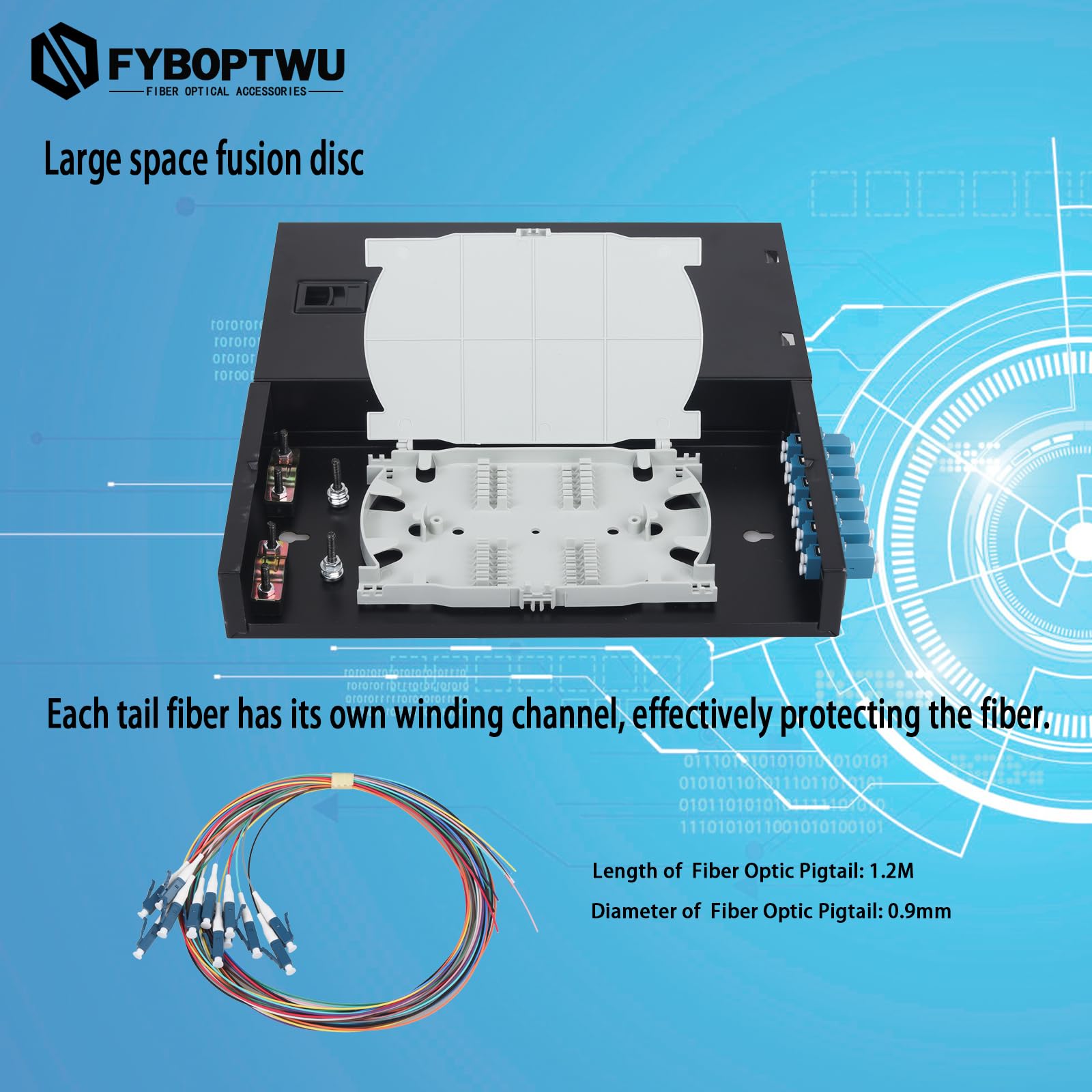 Snapklik.com : Fyboptwu - 6 LC Duplex Singlemode Couplers 12 Core LC ...