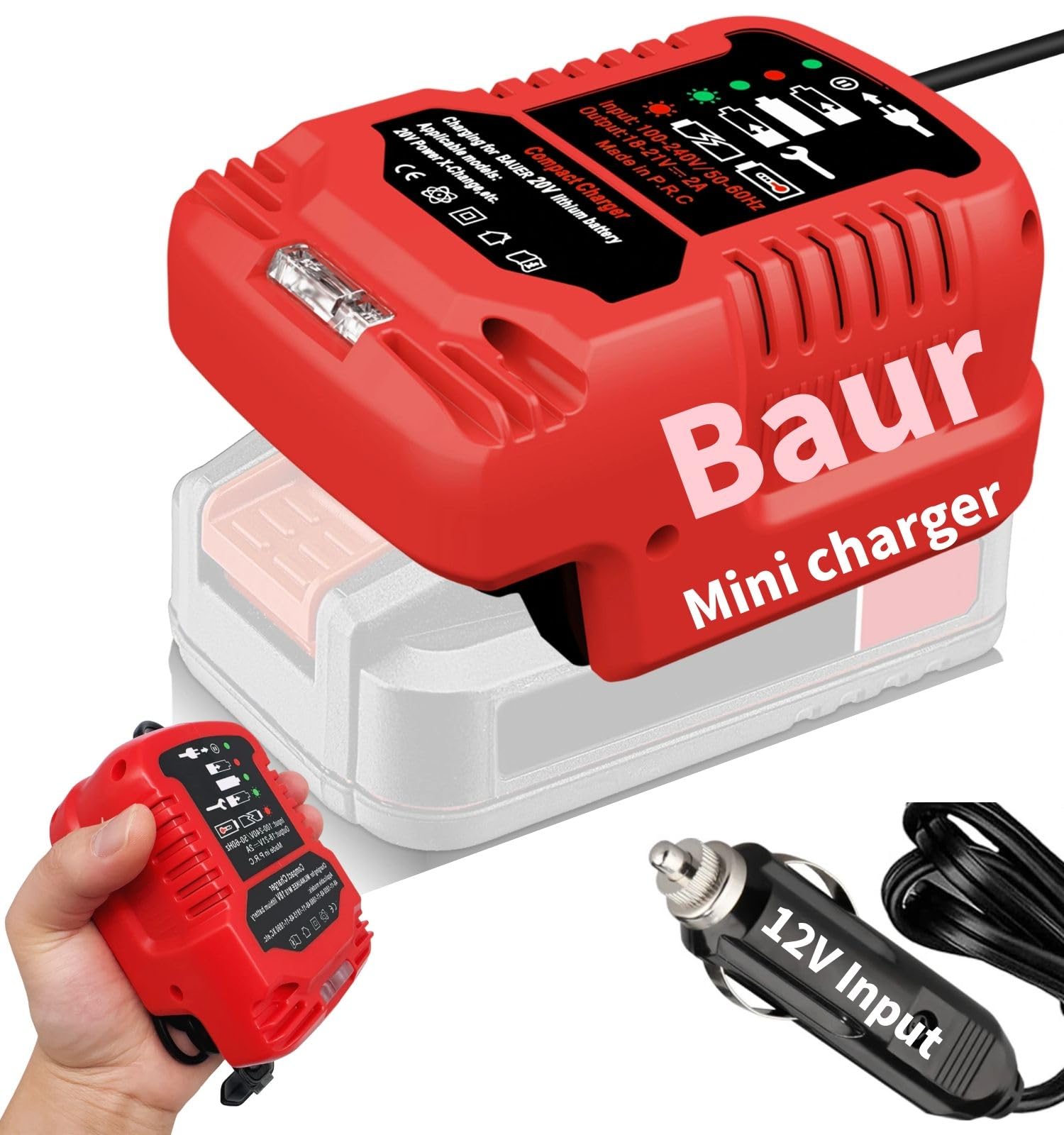 Amazon.com: Replace for Bauer 20V Battery Charger,Portable Mini Compact ...