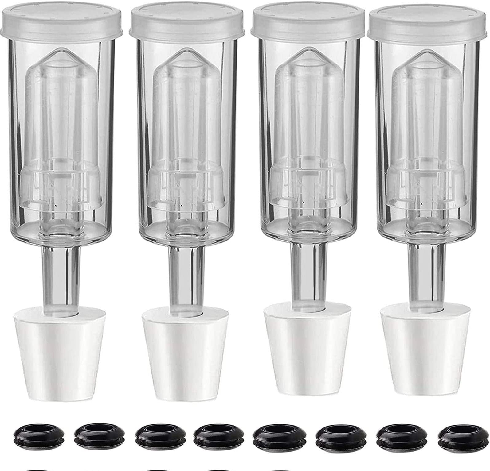 Amazon.com: 2 Piece Simple Airlock Homebrew Air Lock With Cap include ...