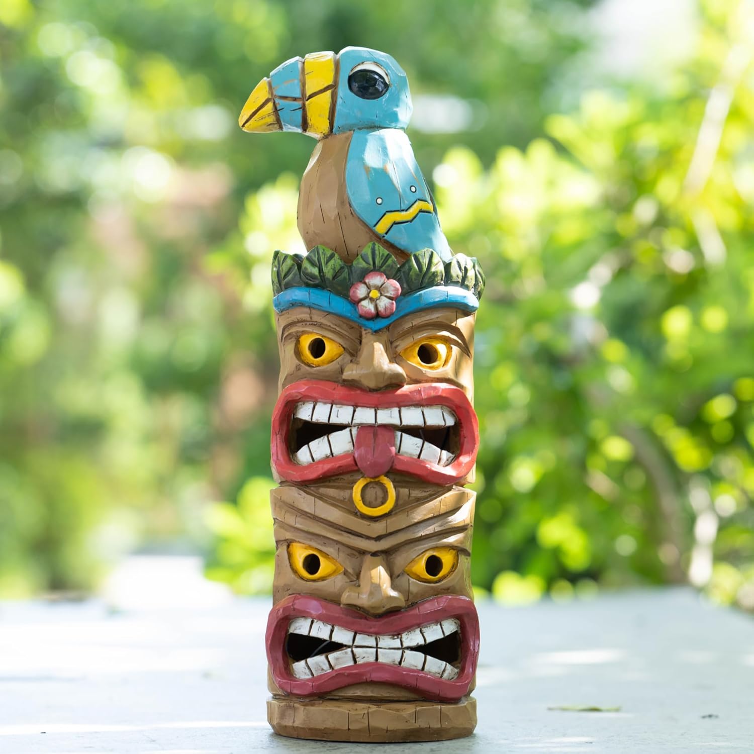 Amazon.com : EPTUEGA Solar Tiki Statue-Totem Pole-Tiki Bar - 12.32 inch ...