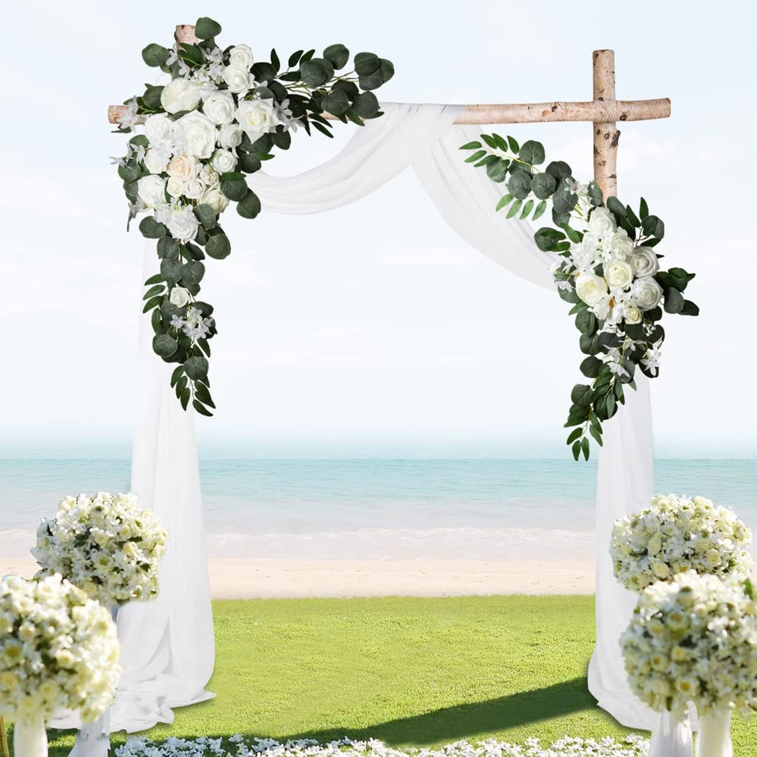 Amazon.com: ROROUNE Wedding Arch Decor (Pack of 3)-2 Pc Wedding Arch ...