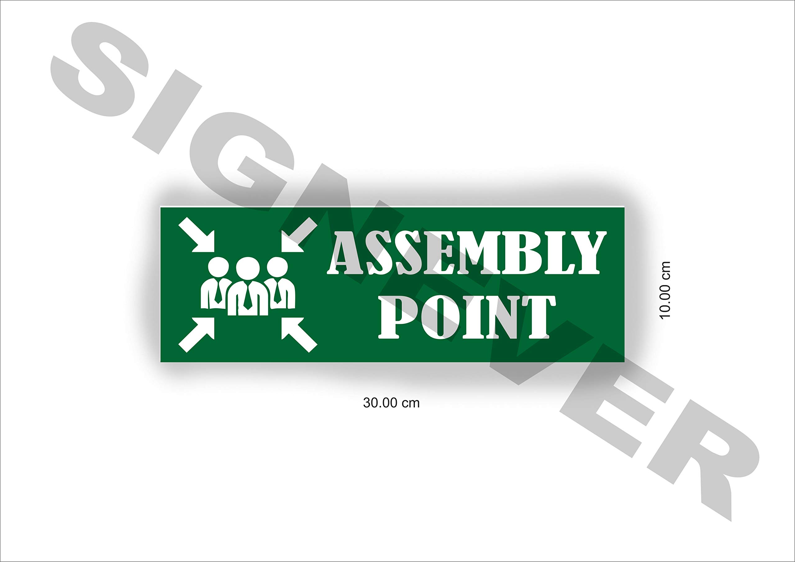 Buy SIGN EVER Assembly Point Sign Boards For School College Office Bank ...
