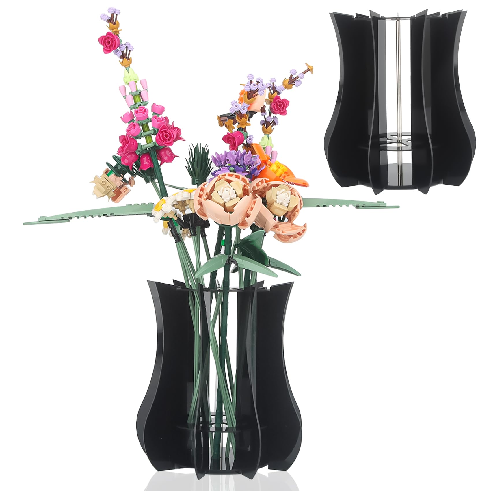 Amazon.com: Vase Holder fit for Lego Flowers Bouquet - Acrylic Puzzle ...
