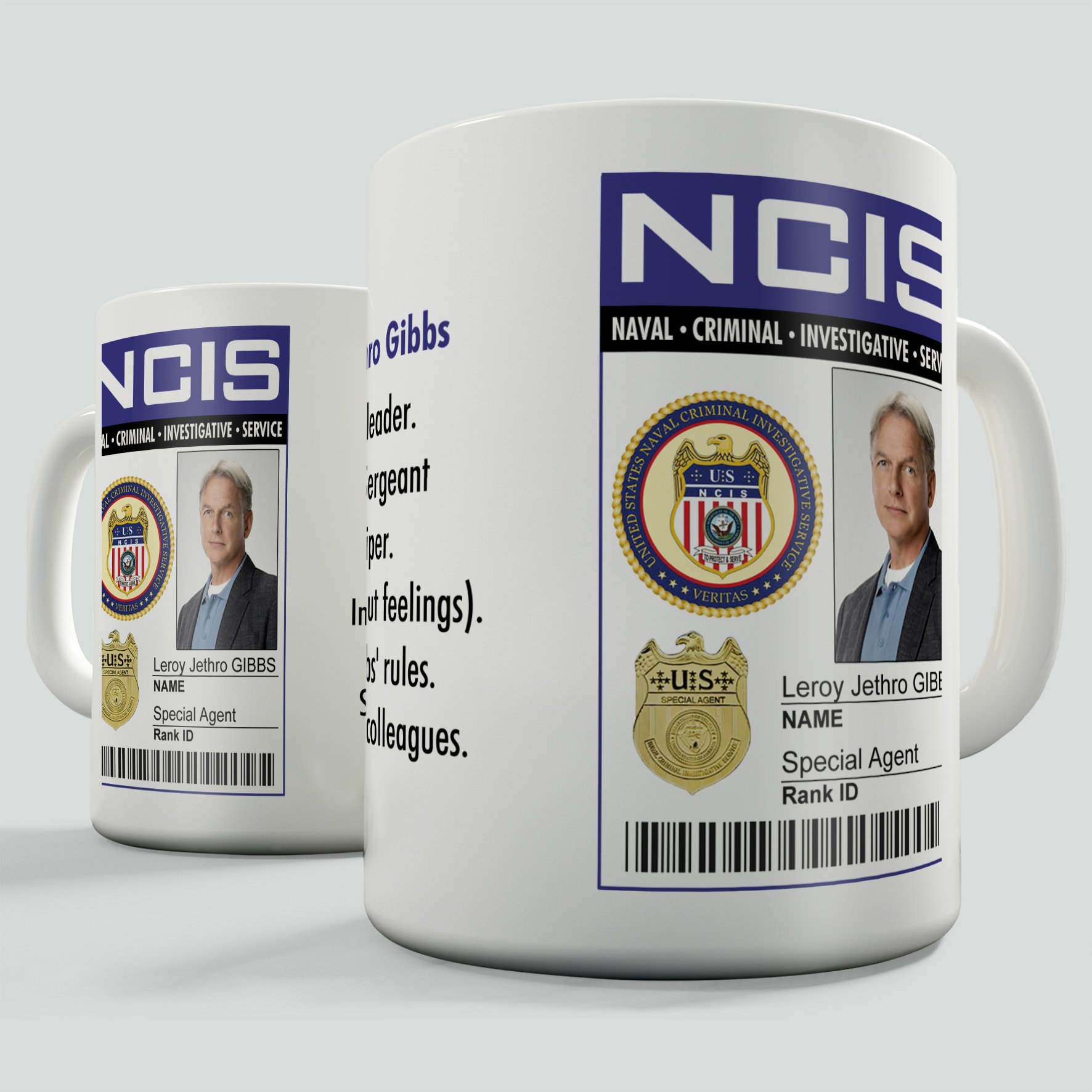 NCIS Badge - Leroy Zethro Gibbs Mug : Amazon.co.uk: Home & Kitchen