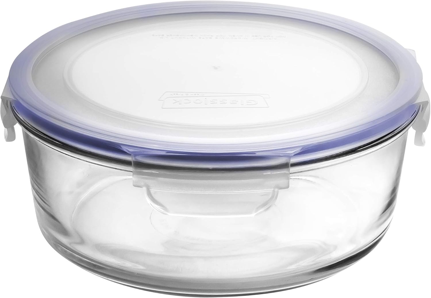 Glasslock Tempered Glass Round Food Container, 2000 ml Capacity, Clear ...