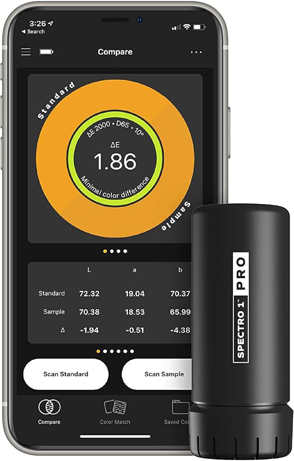 Espectrofotómetro móvil Spectro 1 Pro – Coincidencia de colores ...