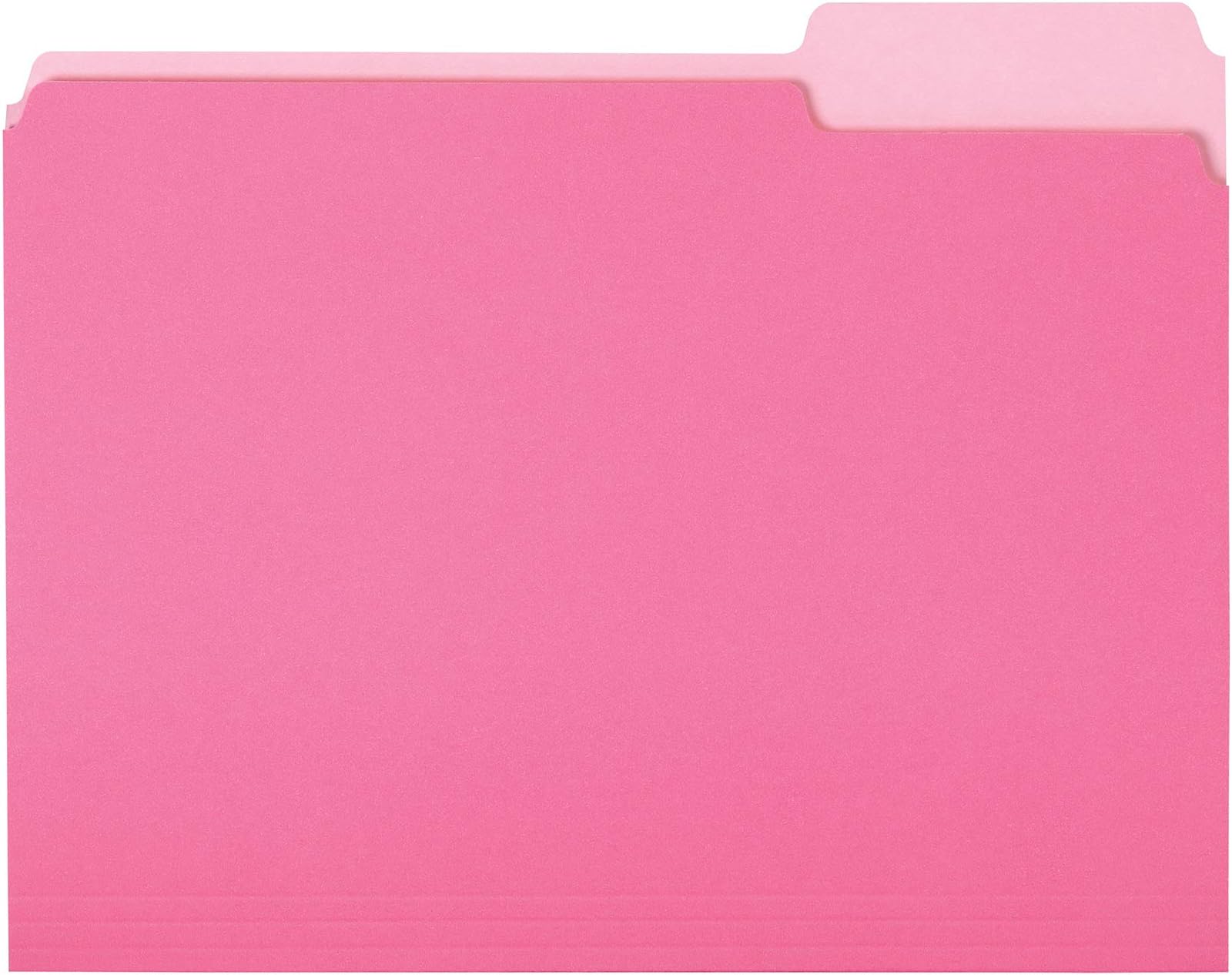 Amazon.com : Amazon Basics File Folders, Letter Size, 1/3 Cut Tab, Pink ...