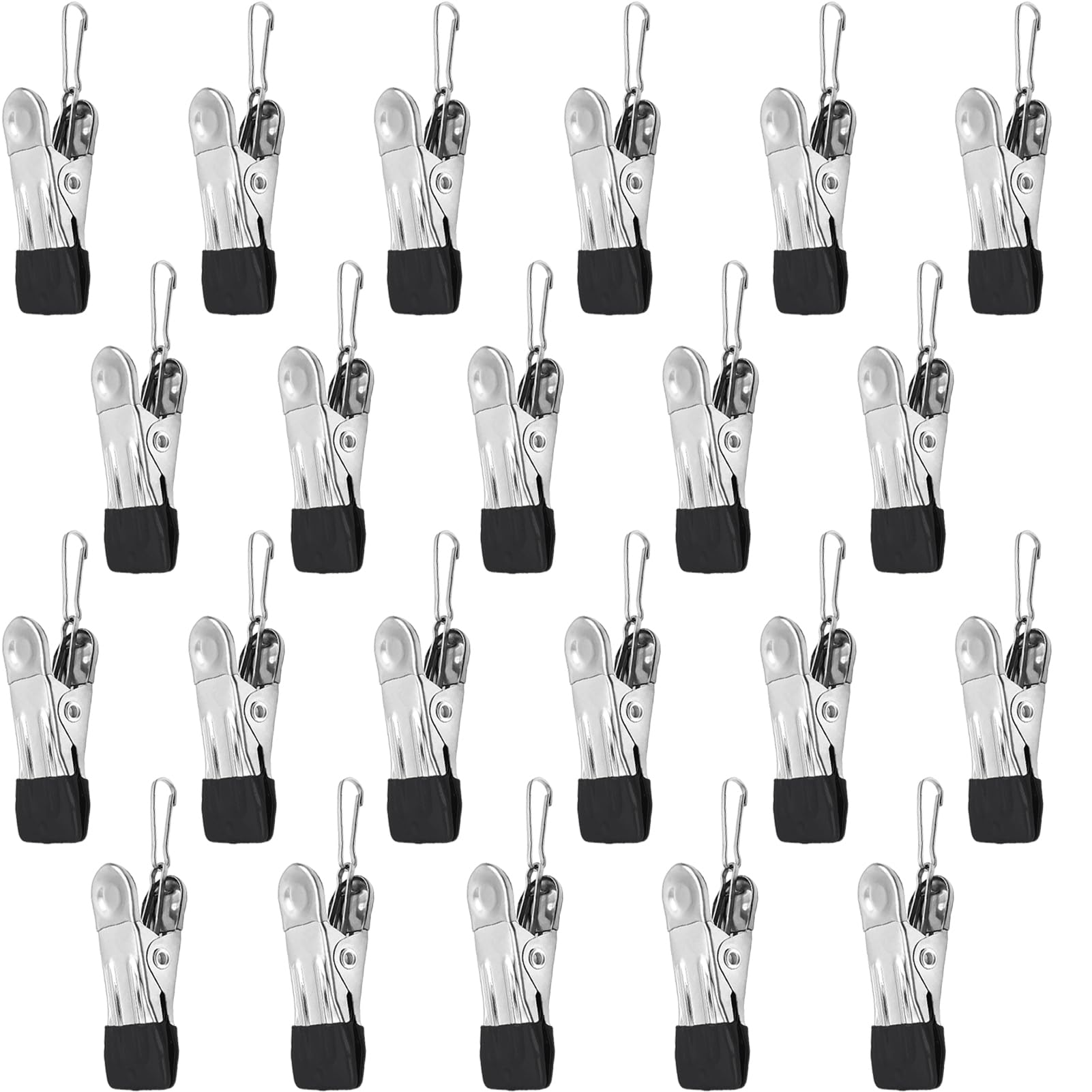 Amazon.com: Clothes Pins with Removable Hook, 32 Pack Black Stainless ...