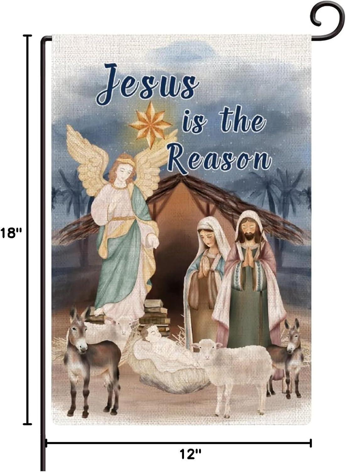 Amazon.com : Yard Flags for Outside 12x18 Double Sided Religious ...