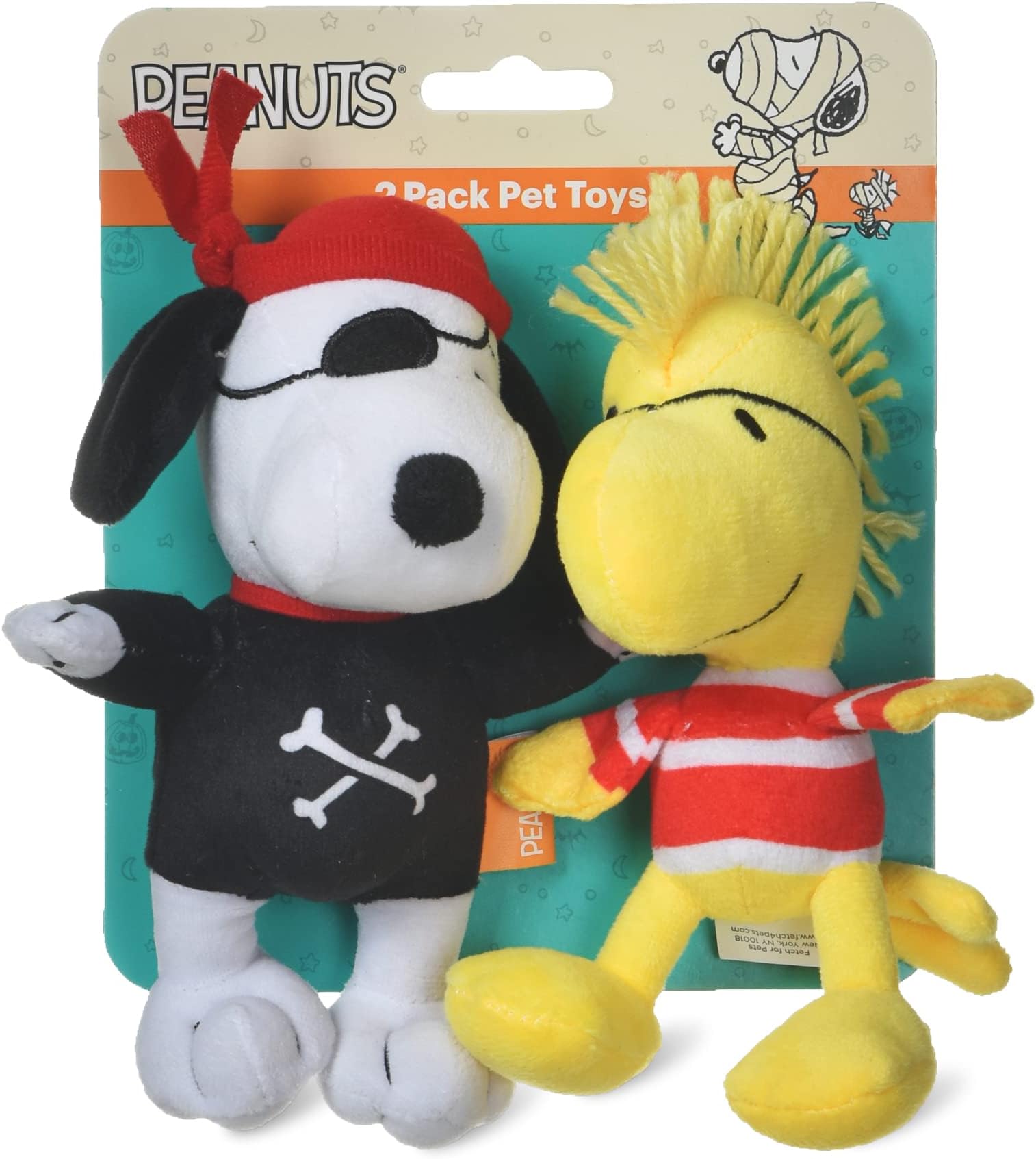 Amazon.com : Peanuts for Pets Holiday Snoopy & Woodstock Wreath Plush ...