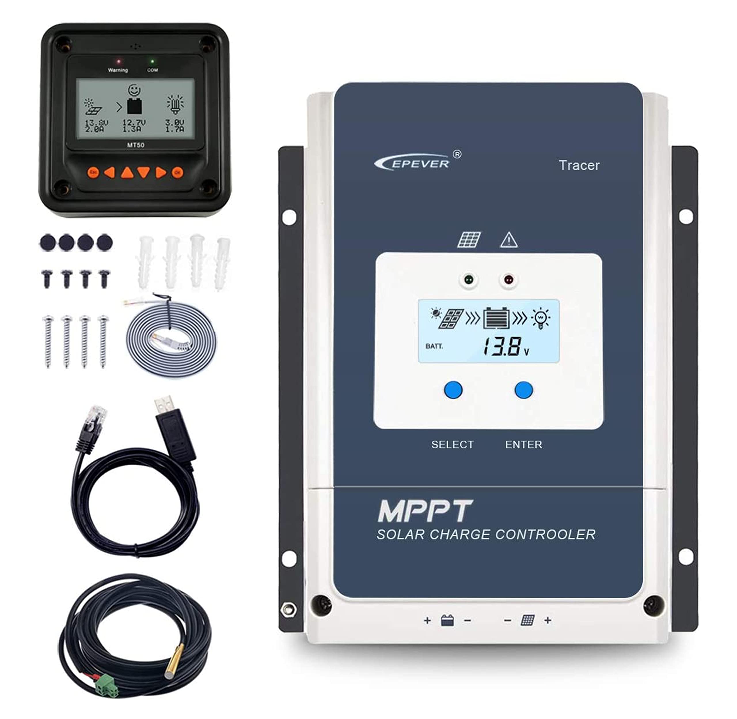 Buy EPEVER 50A MPPT Solar Charge Controller 12V/24V/36V/48V Car Max.PV ...