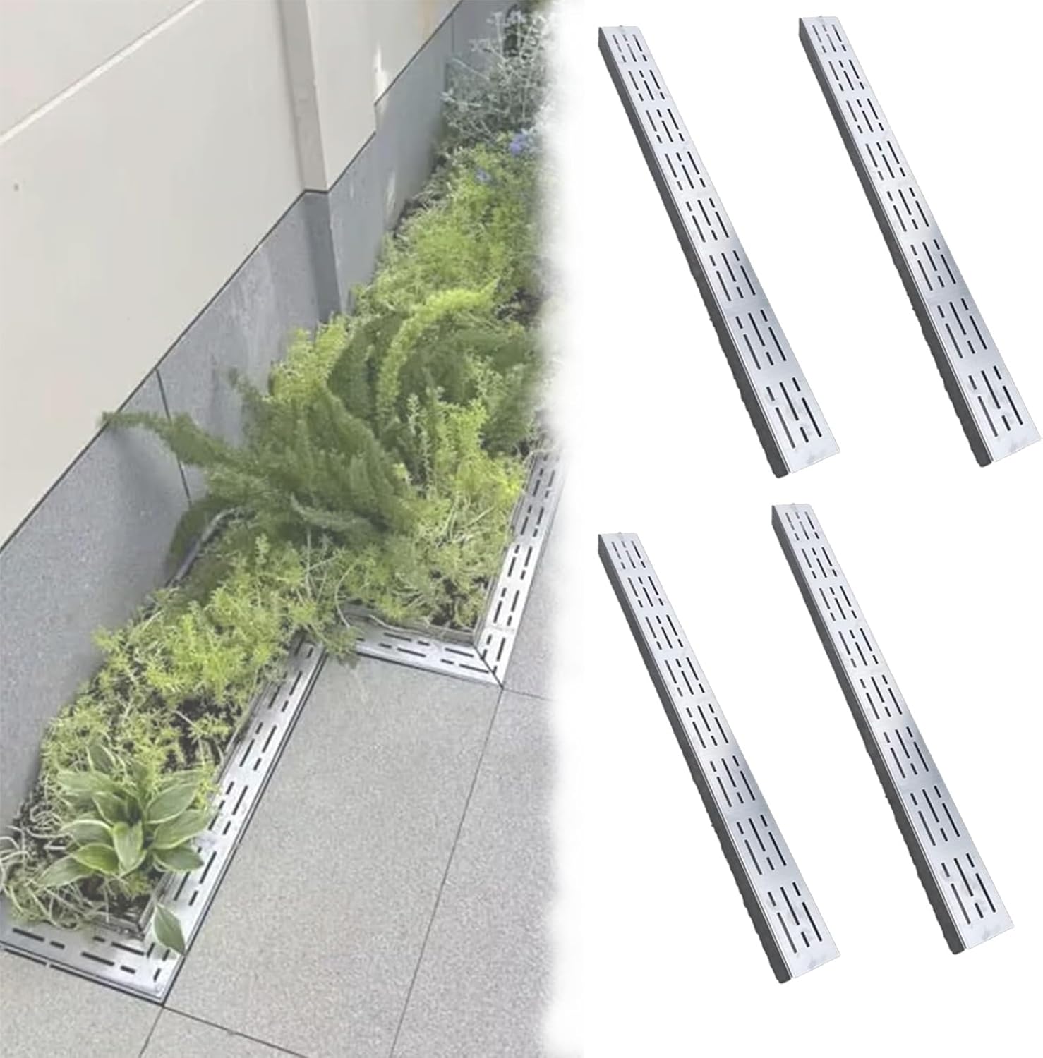 Gutter Floor Drainage Gutters for Slim Driveways, Easy to Install ...