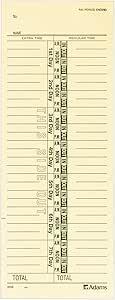 Adams Time Cards, Weekly, 1-sided, Numbered Days, 3 – 3/20,3 x 22,9 cm ...