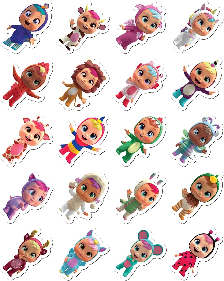 Amazon.com: 20 Pcs Stickers Pack Cry Waterproof Babies Laptop Magic ...