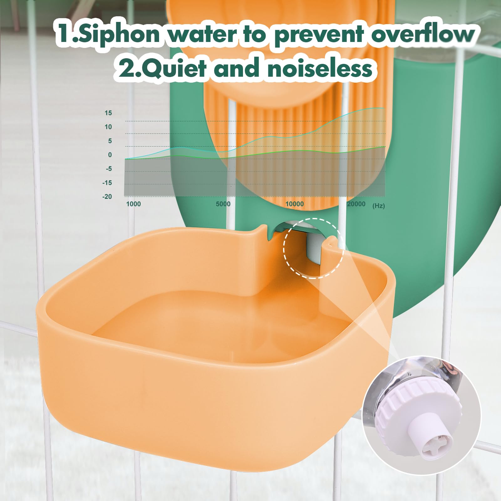 Snapklik.com : RUBYHOME 35oz Hanging Automatic Food Water Dispenser ...