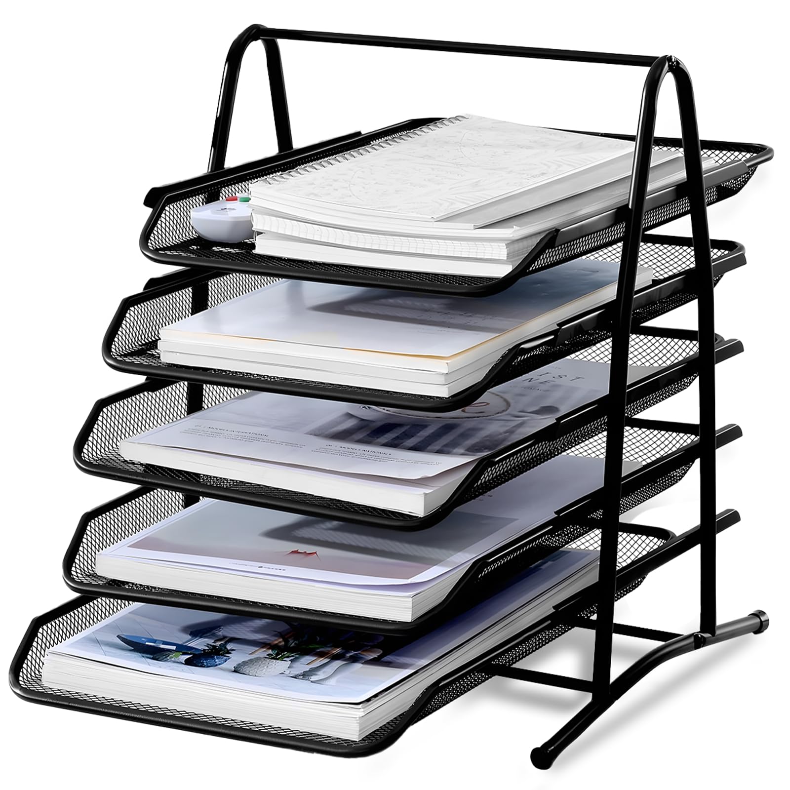 Amazon.com: Samhe 5-Tier Desk Organizer with Sliding Tray for ...