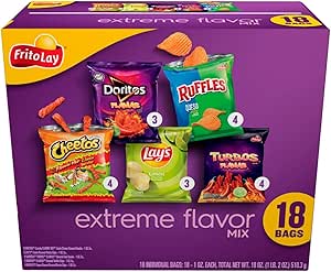 Frito Lay Frito-Lay Extreme Flavor Mix - Paquete variado (18 unidades ...