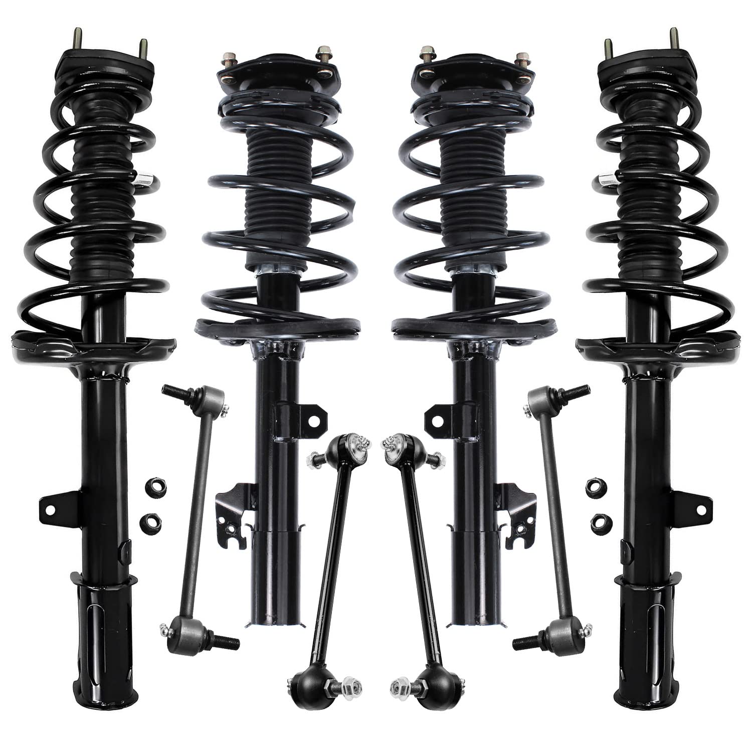 Amazon.com: Detroit Axle - 8pc Struts Sway Bars for 08-11 Toyota ...