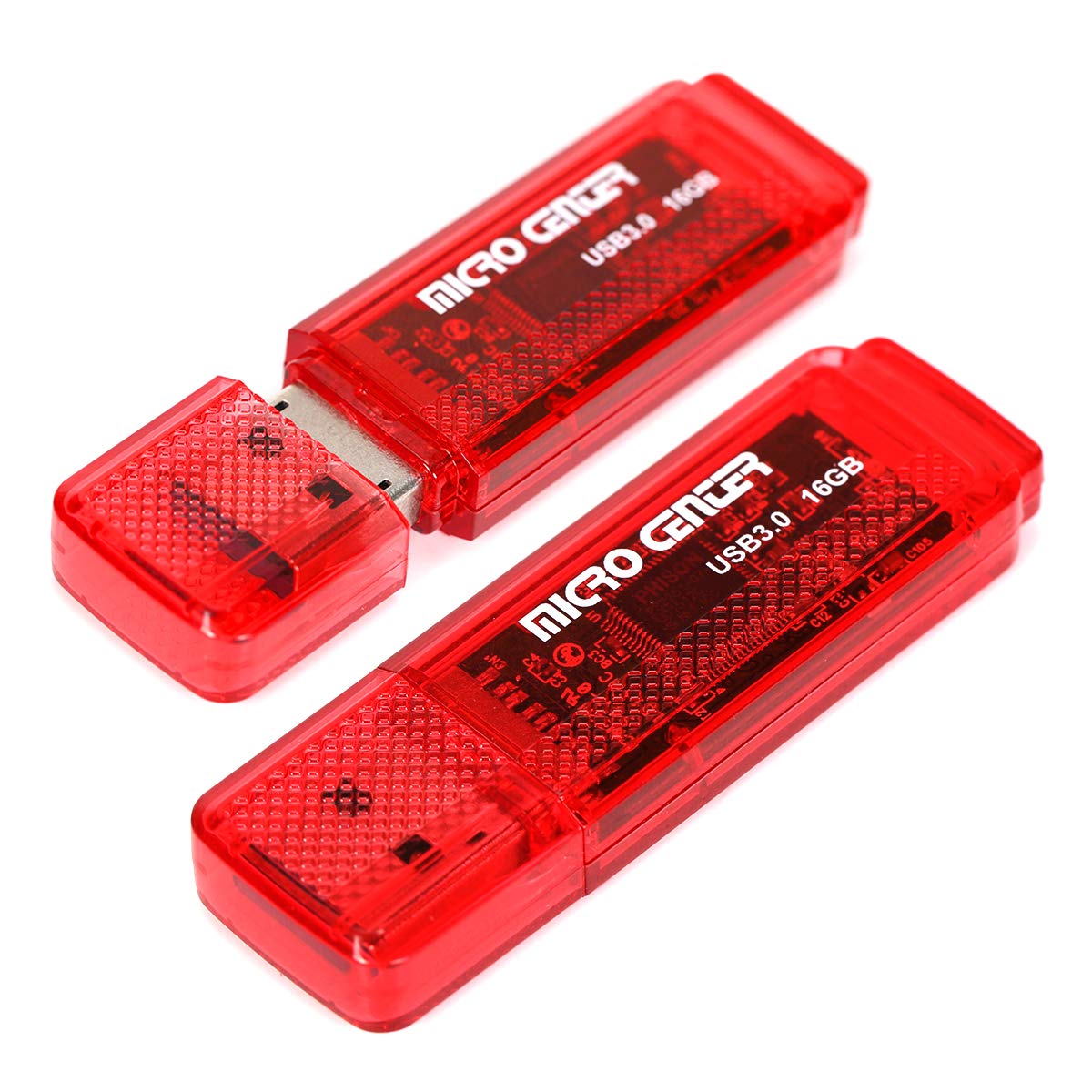 Micro Center SuperSpeed 2 Pack 16GB USB 3.0 Flash Drive Gum Size Memory ...