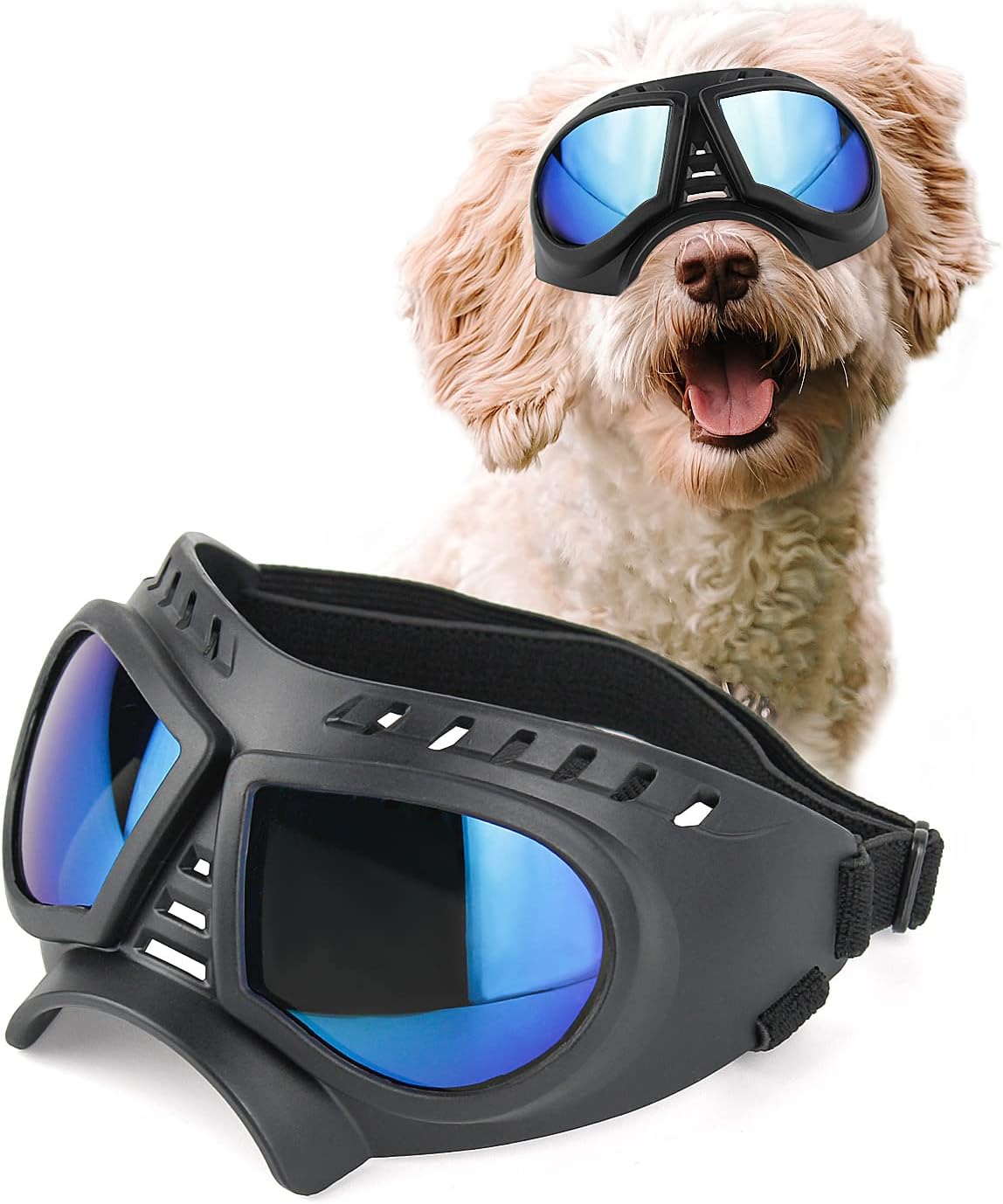 Amazon.com : PETLESO Dog Goggles Medium Breed, Dog Sunglasses for ...
