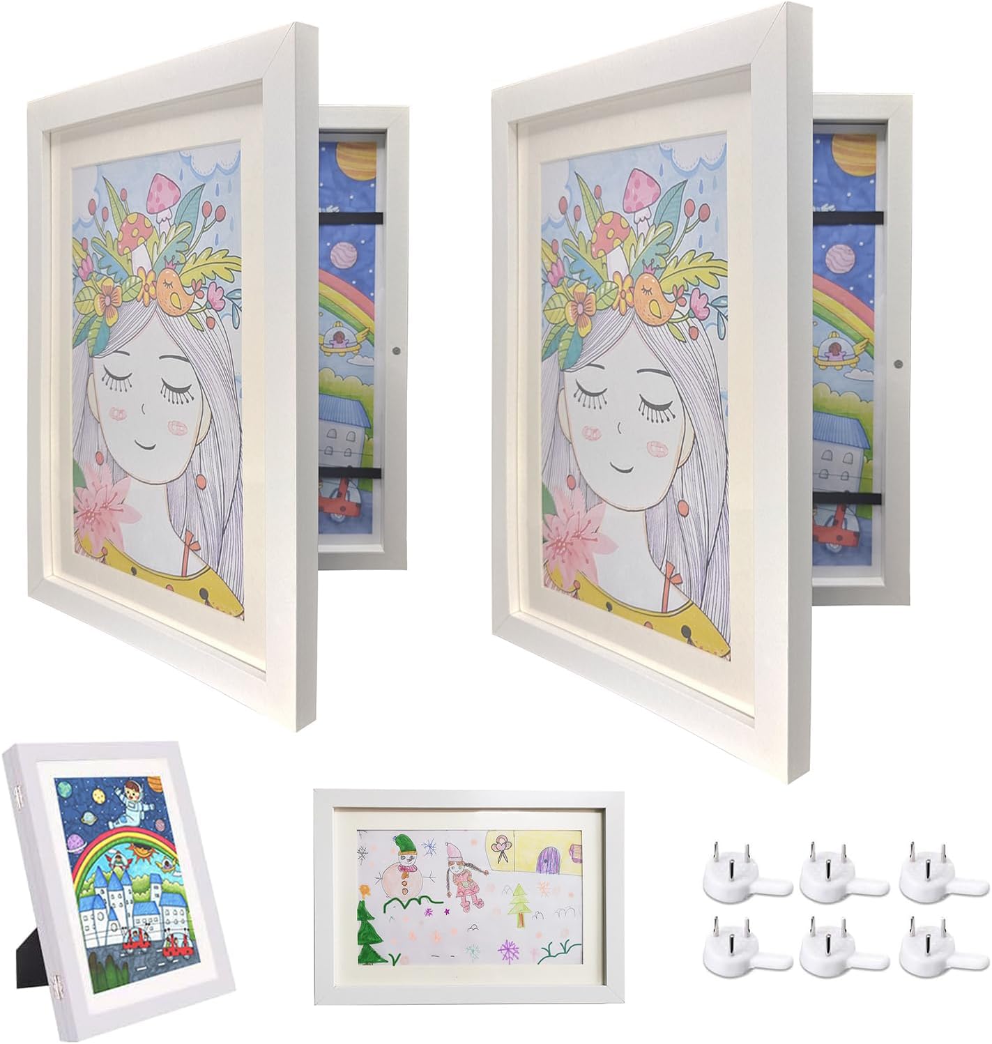 Amazon.com: HEPFLANZE 1 Pack Kids Artwork Frames Changeable 8.5 x 11 ...