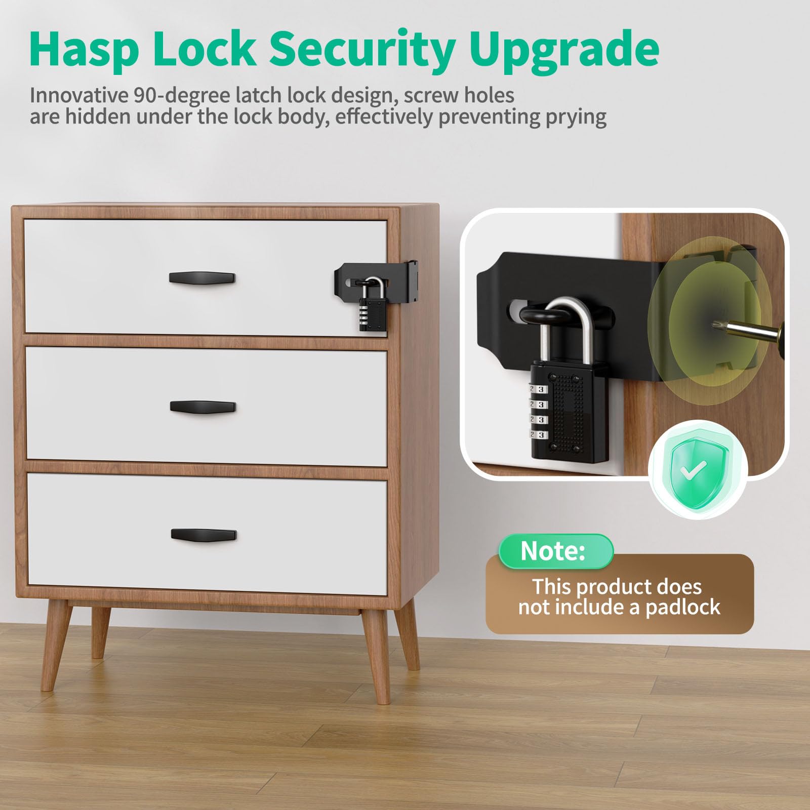 Snapklik.com : YogePote 90 Degree Hasp Latch, Heavy Duty 304 Stainless ...