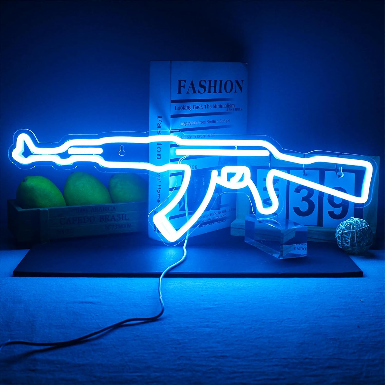 Amazon.com: Pistol Neon Signs Pistol Shaped Led Neon Lights Hanging Art ...