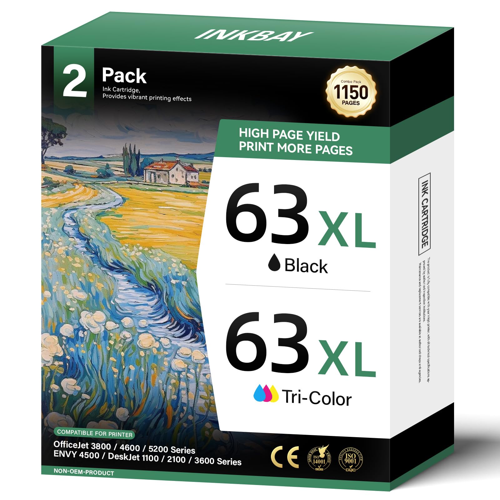 Amazon.com: 63 63XL Ink Cartridge Combo Pack Replacement for HP Ink 63 ...