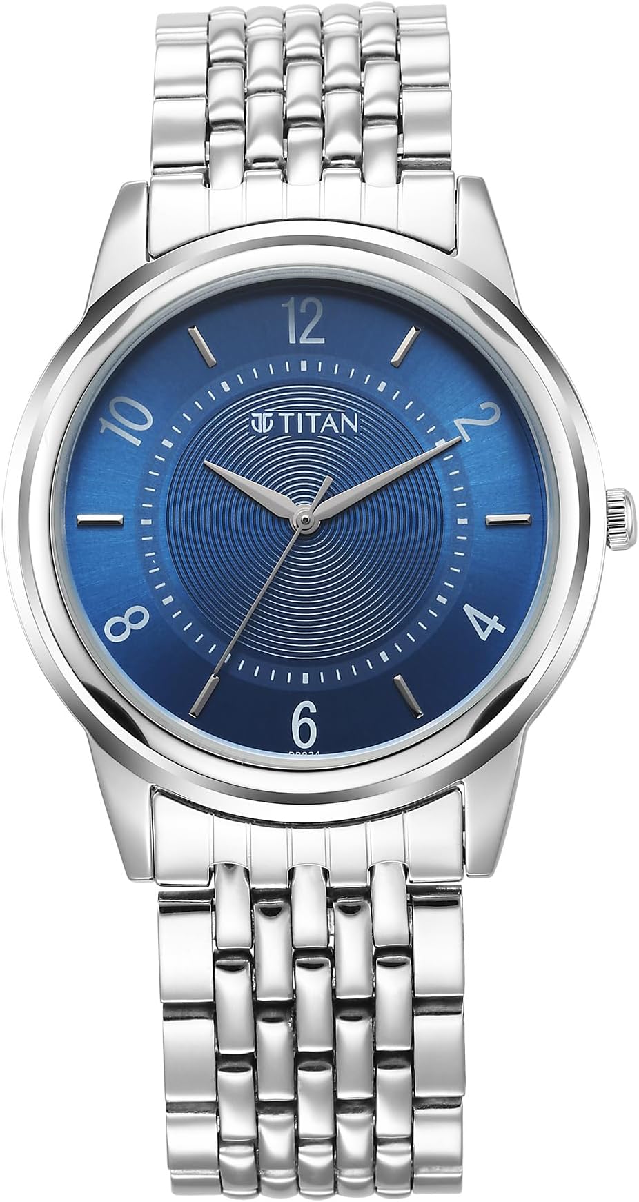 Titan Karishma Zing Quartz Analog Blue Dial Stainless Steel Strap Watch ...