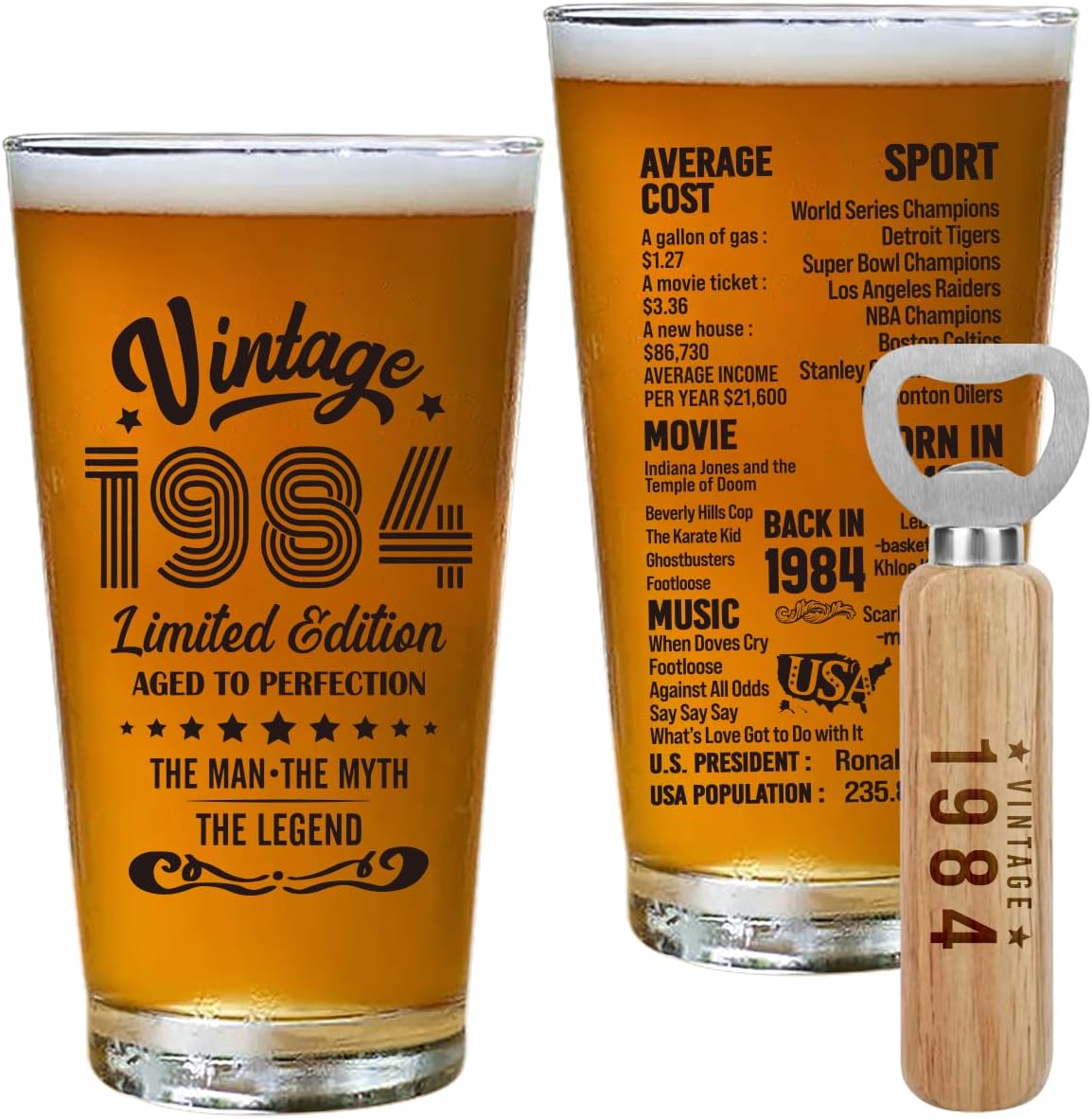 Amazon.com | 40th Birthday Gift For Men Vintage 1984 Beer Drinking ...