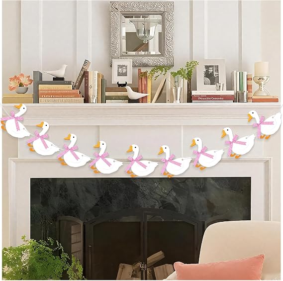 Amazon.com: Bow Silly Goose Banner Garland for Goose Baby Shower Boy ...