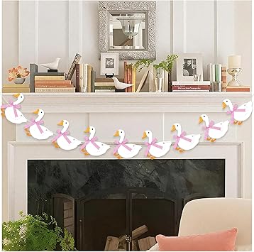 Amazon.com: Bow Silly Goose Banner Garland for Goose Baby Shower Boy ...