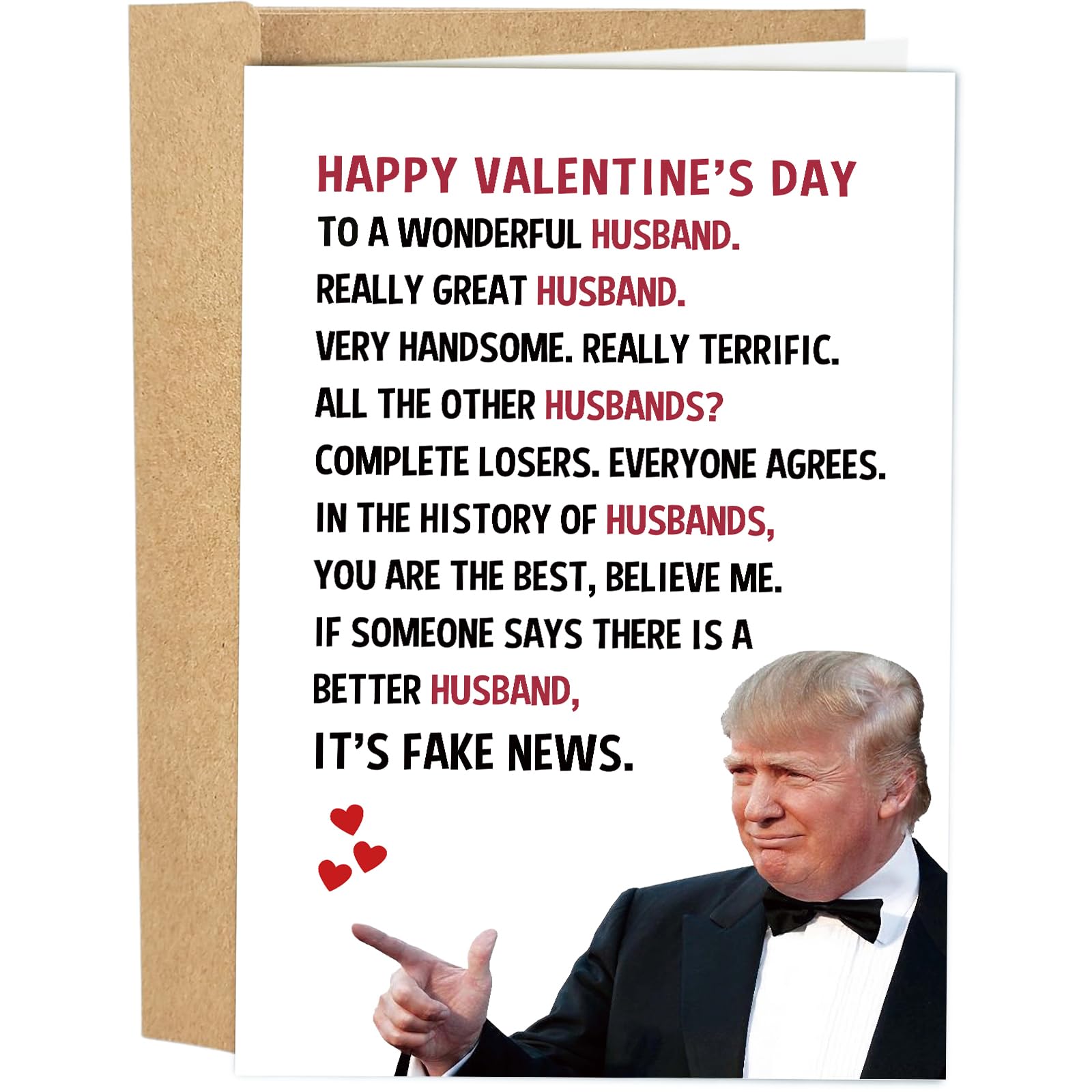Amazon.com : Naixiwen Funny Trump Valentine's Day Card for Husband ...