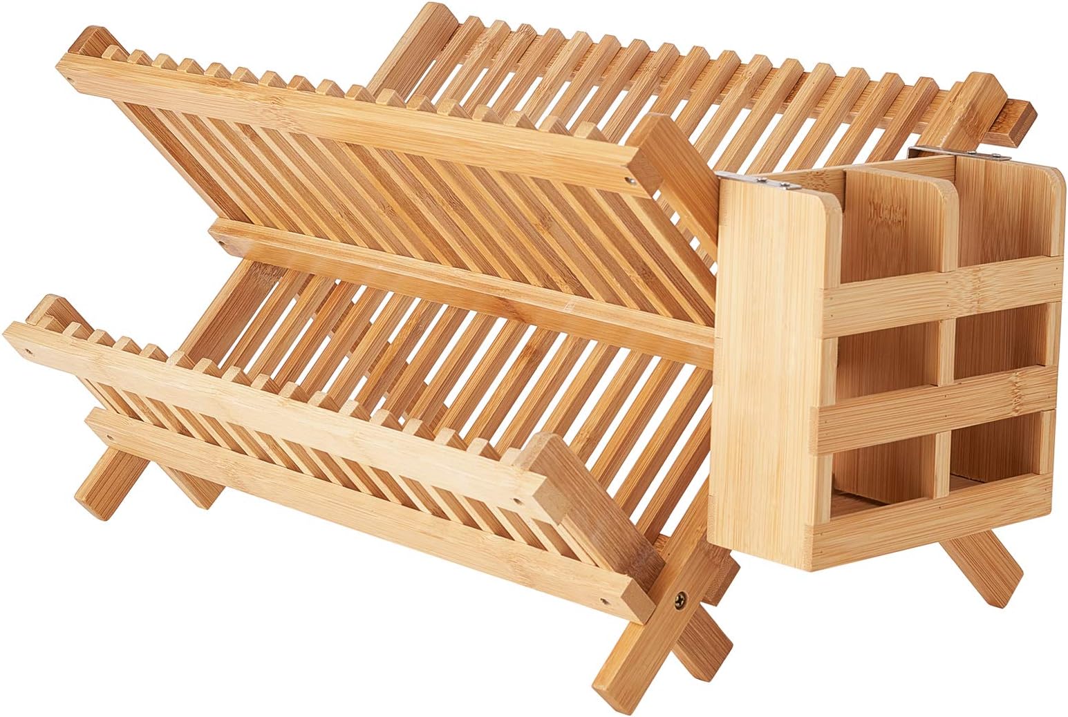 Amazon.com - KAEASOUS Bamboo Dish Drying Rack -Wooden Dish Drying Rack ...