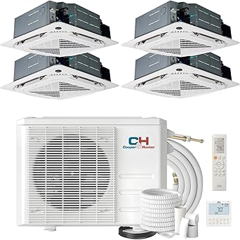 Amazon.com: Cooper & Hunter 36,000 BTU 4 Zone 9k+9k+9k+9k Ceiling ...
