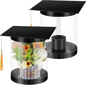 Amazon.com: 2 Pack Graduation Cap Flower Box Class of 2025 Cap Money ...