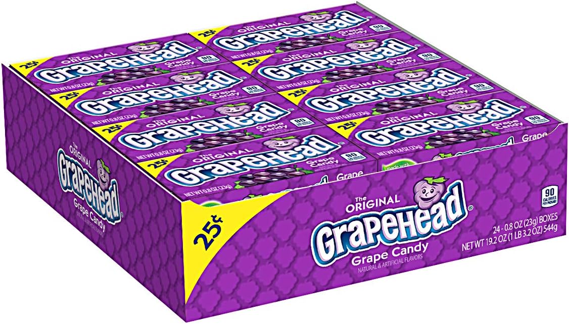 Amazon.com : Grapehead Candy, 0.8 Ounce (Pack of 24) : Grocery ...