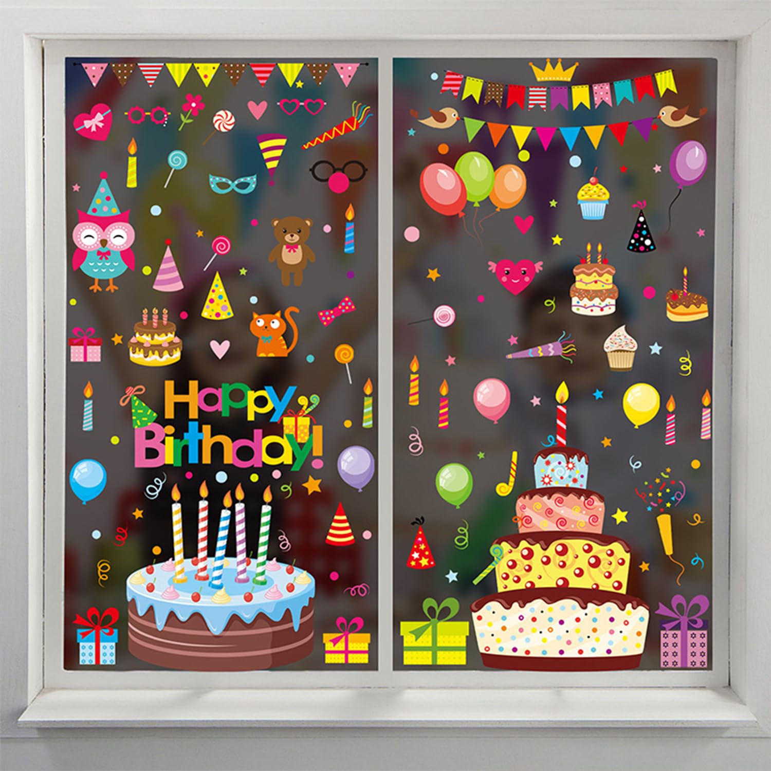 Birthday Party Window Display Amazon.com: Decalmile Happy Birthday